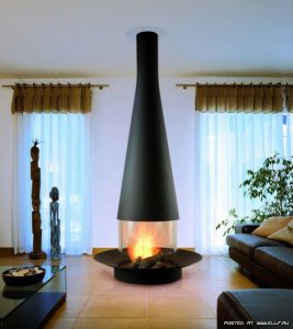 24 Stunning Hanging Fireplace Ideas in Different Shape - InteriorSherpa