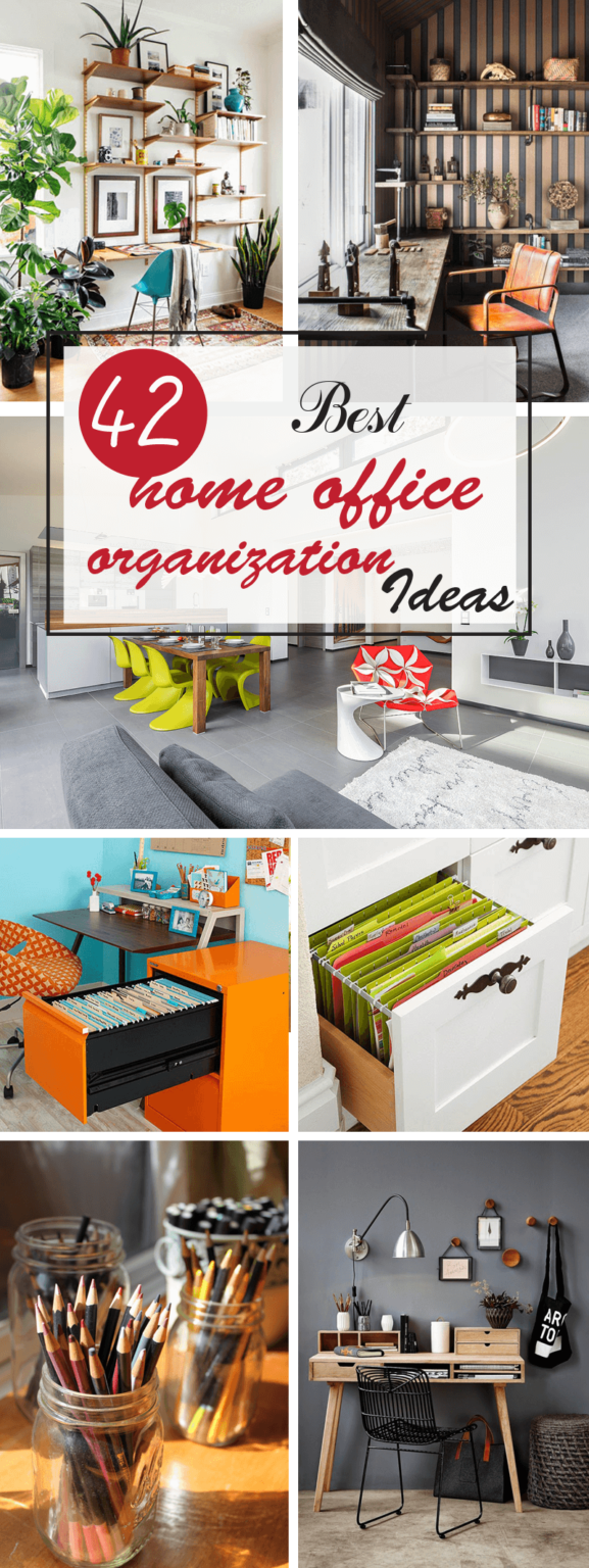 42 Home Office Organization Ideas that Will Make You Feel at Office ...